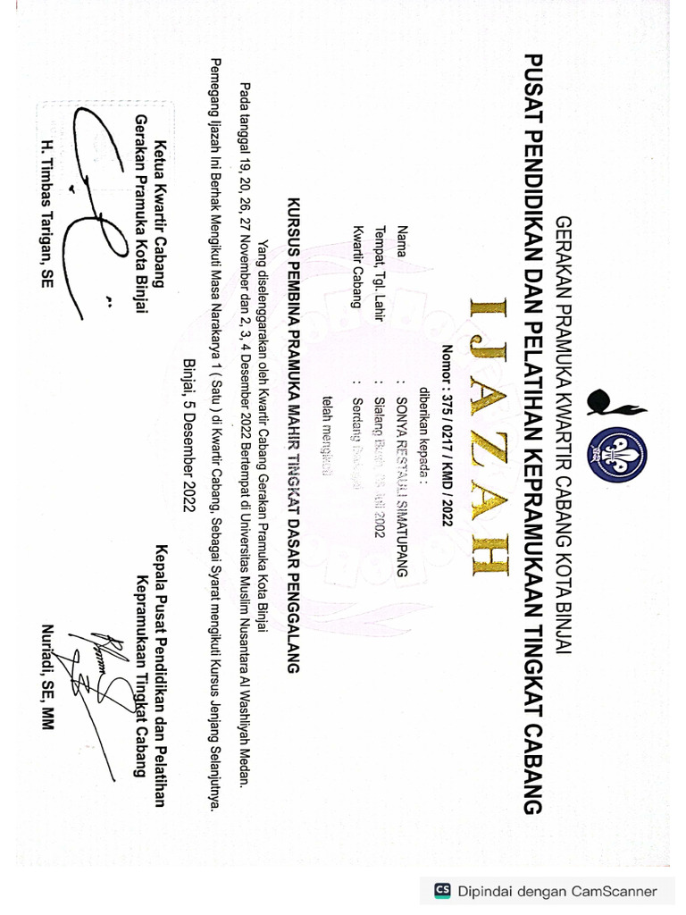 Ijazah KMD Tahun 2022 | PDF