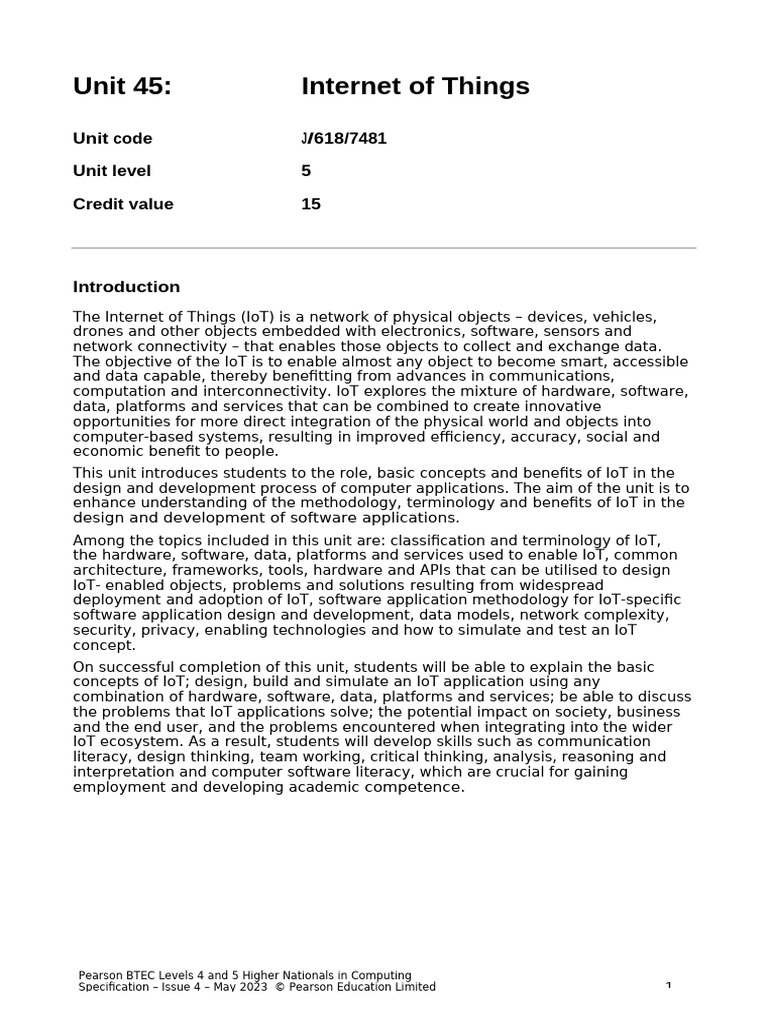 Qualifications Criteria - IoT | PDF | Internet Of Things | Software