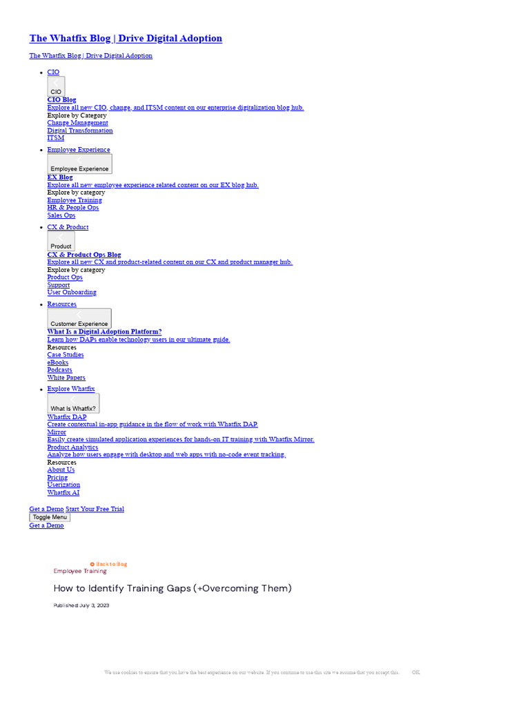 How To Identify Training Gaps (+overcoming Them) - Whatfix | PDF ...