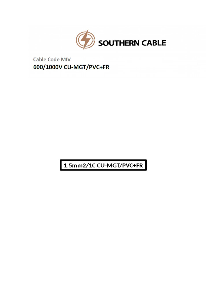 Southern FR Cable | PDF