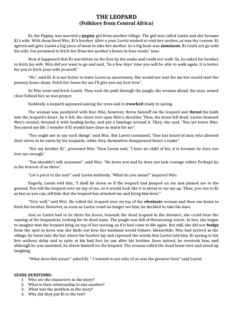 The Leopard | PDF | Plot (Narrative)