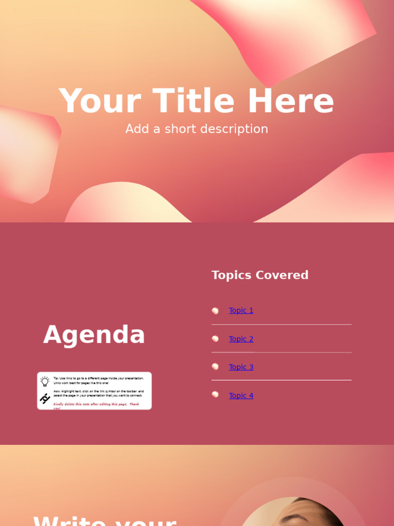 Pink Orange Gradient Blobs Basic Simple Presentation | PDF | Computing