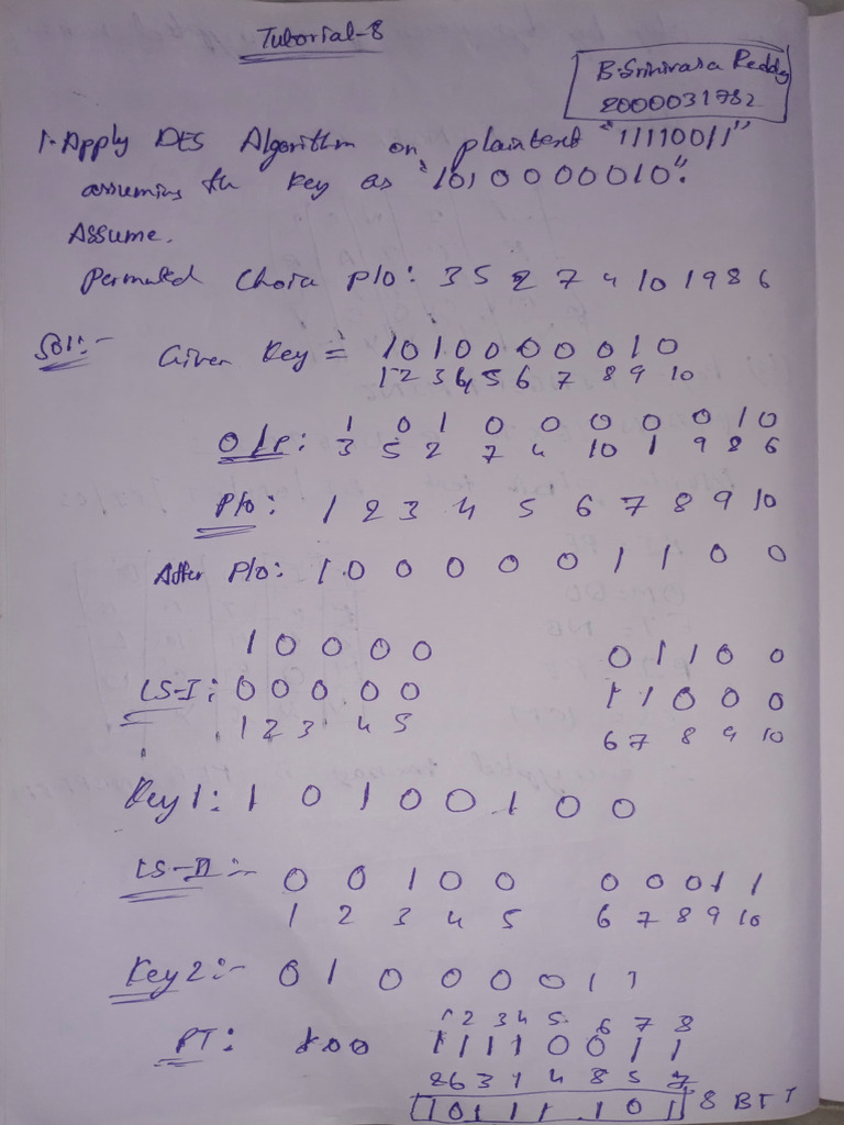 CNS Tutorial-8 | PDF