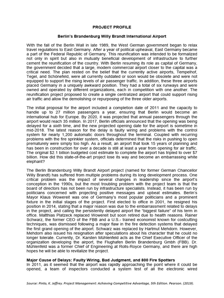 Berlin Brandenburg Airport Project Failures | PDF | Business