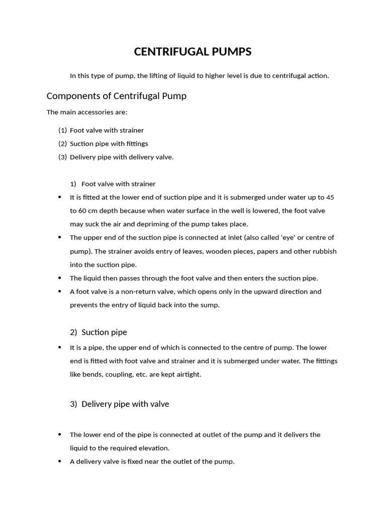 Centrifugal Pumps | PDF | Pump | Applied And Interdisciplinary Physics
