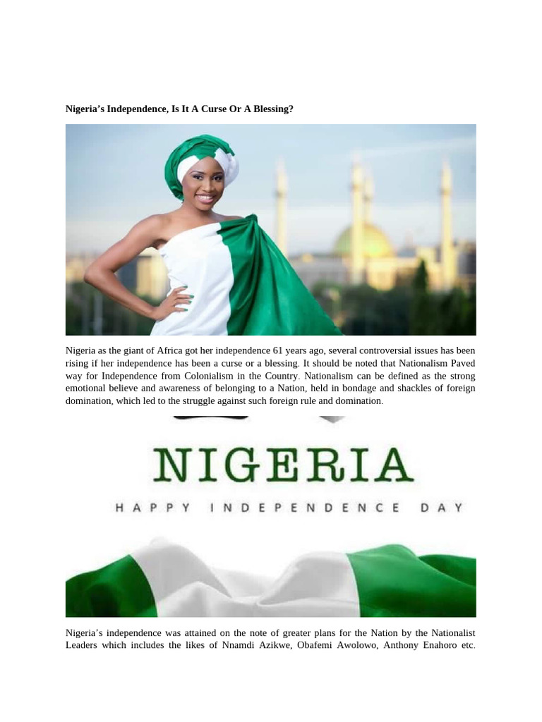 WRITING SAMPLE | PDF | Nationalism | Nigeria