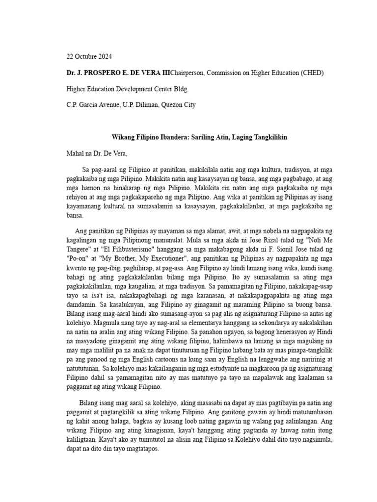 Wikang Filipino | PDF