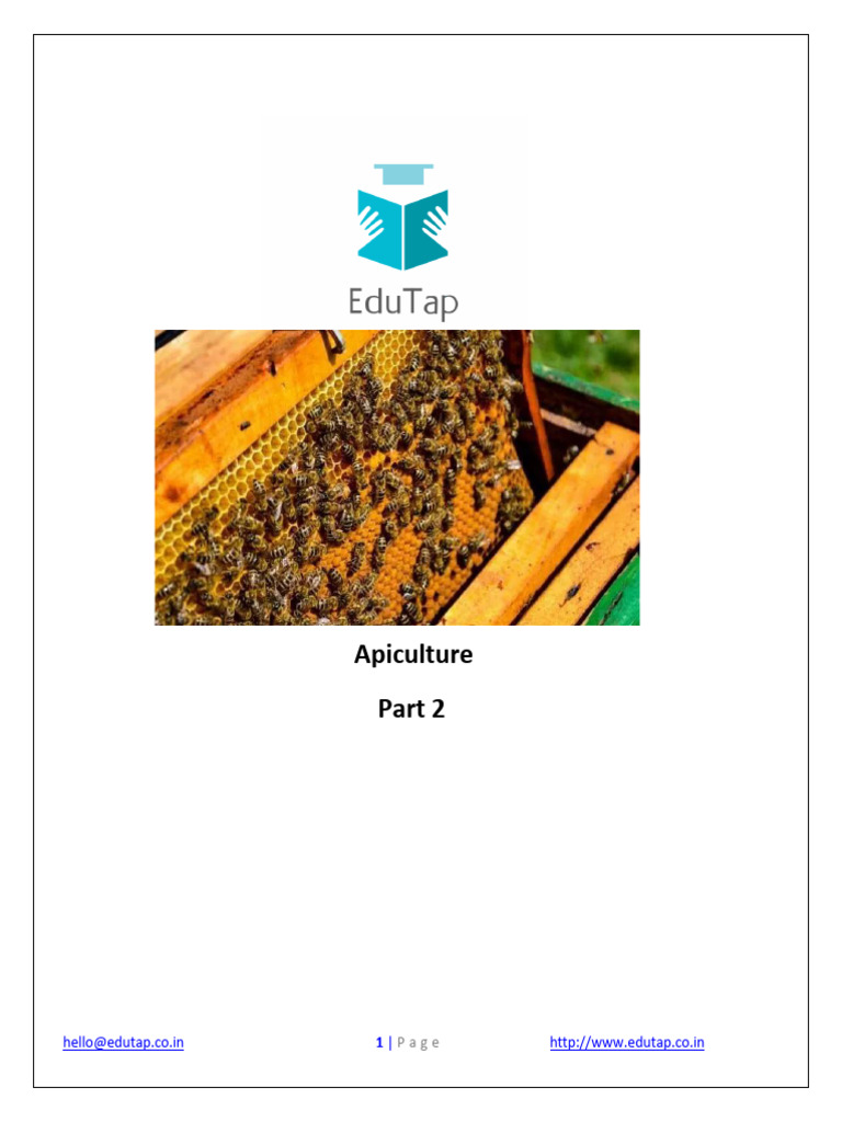 Supplementary Notes On Apiculture Lyst5288 | PDF | Honey Bee | Beekeeping