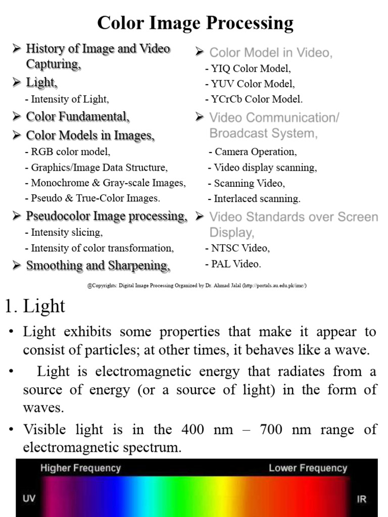 Lecture-6 (Color Image Processing) | PDF | Video | Color