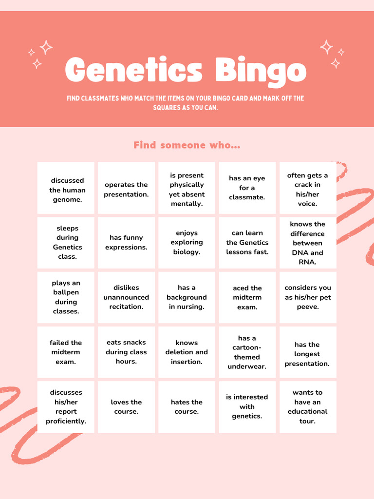 Classroom Bingo Worksheet in Colorful Illustrative Style | PDF ...