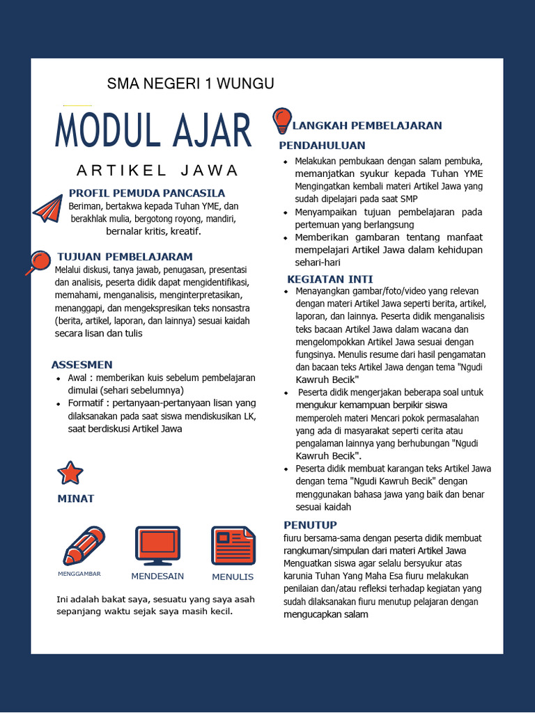 Modul Ajar BJW X 2425 | PDF