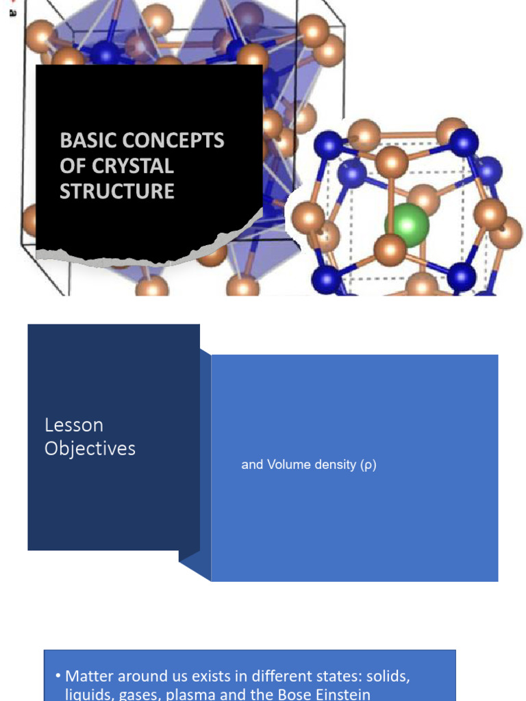 Basic Concepts of Crystals | PDF | Crystal Structure | Solid