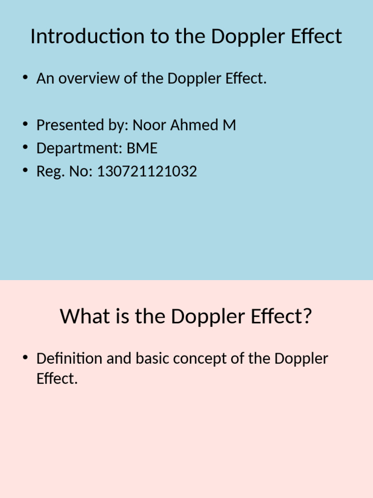 Doppler Effect Presentation Updated | PDF | Science & Mathematics