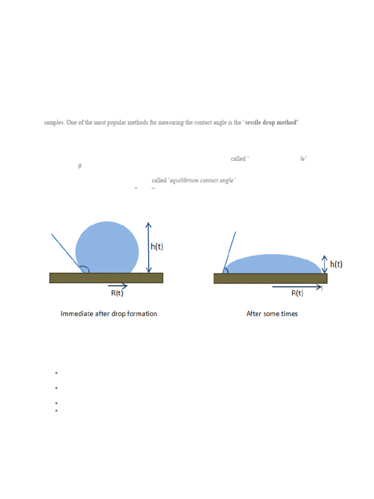 How To Measure Wettability From Lab | PDF | Wetting | Liquids