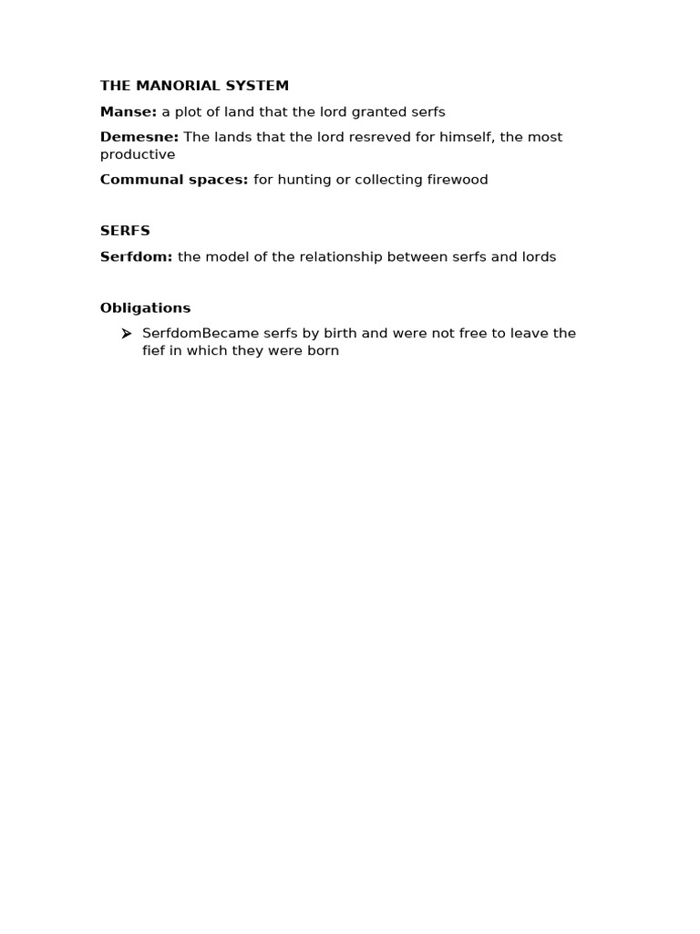 The Manorial System | PDF