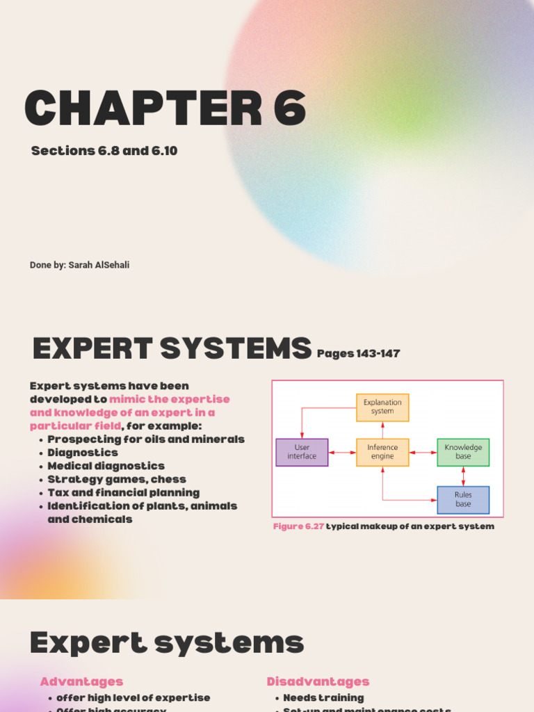 ICT IGCSE Chapter 6 Section 6.8 | PDF | Inference | Expert