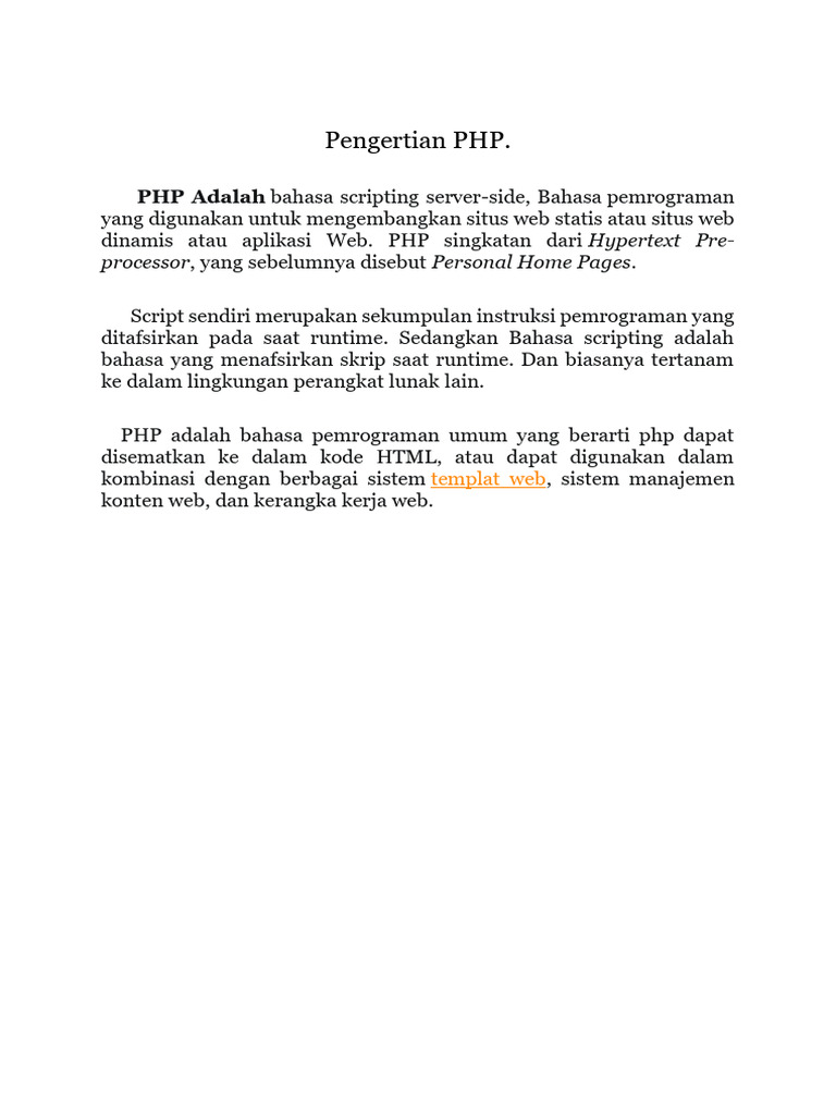 Definisi PHP | PDF