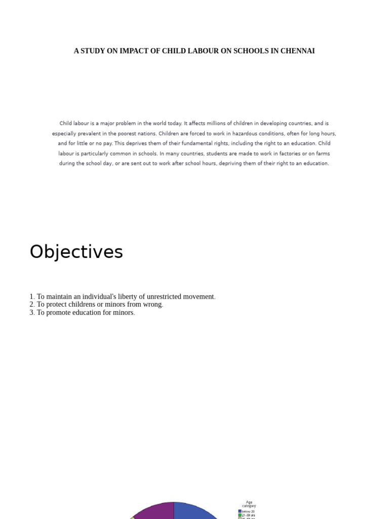 A Study On Impact of Child Labour On | PDF