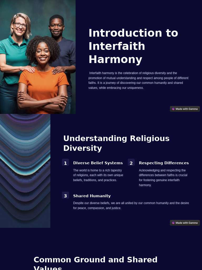 Interfaith Harmony: Embracing Diversity | PDF | Interfaith Dialogue | Faith