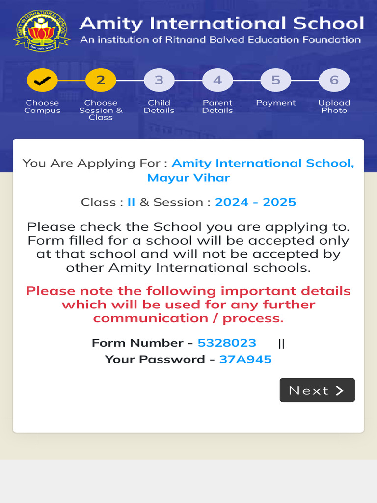 Amity International Schools Admission Forms | PDF | Finance & Money ...