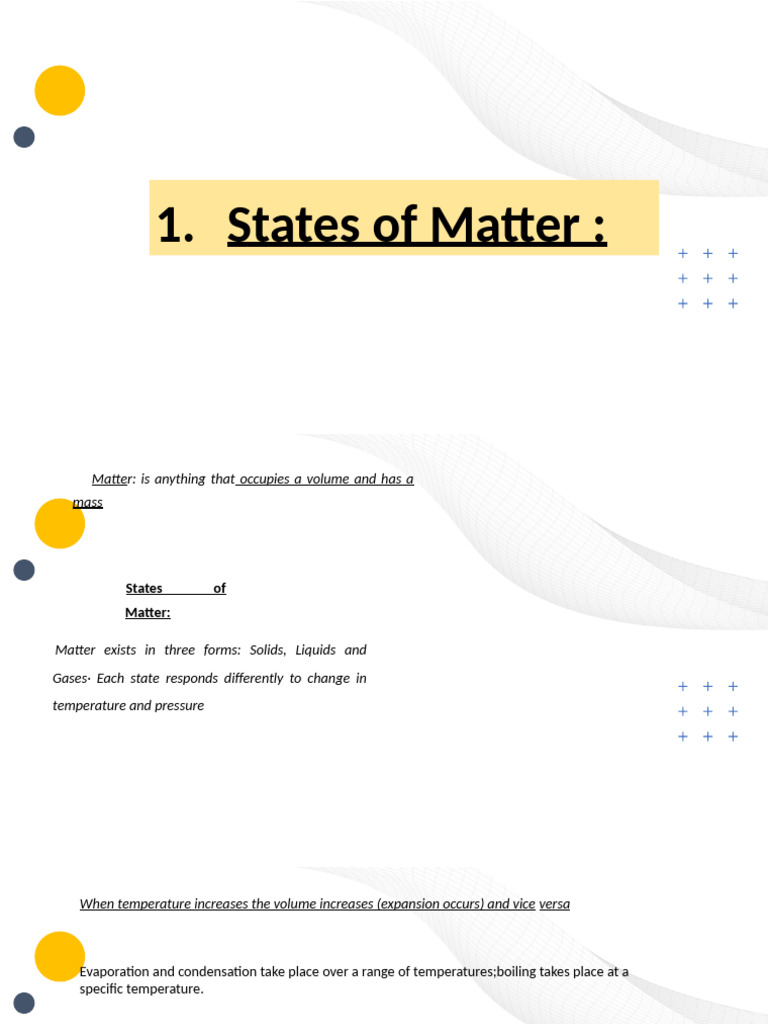 1-States of Matter | PDF | Liquids | Gases