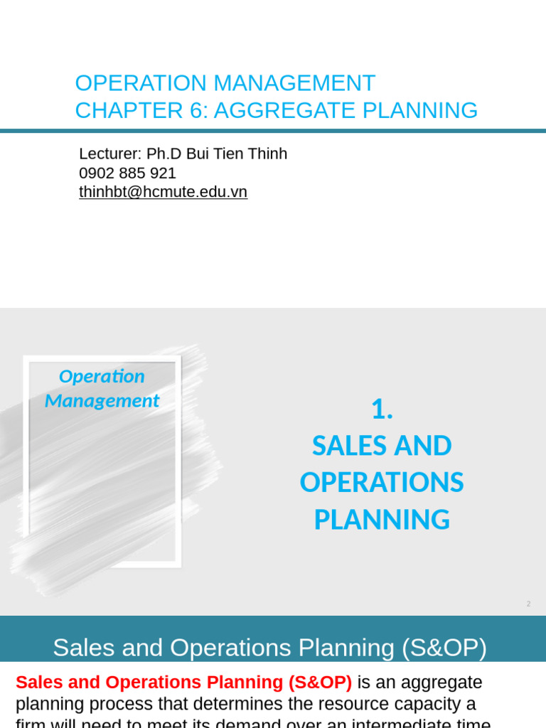 Operation Management - Powerpoint - Chapter 6 | PDF