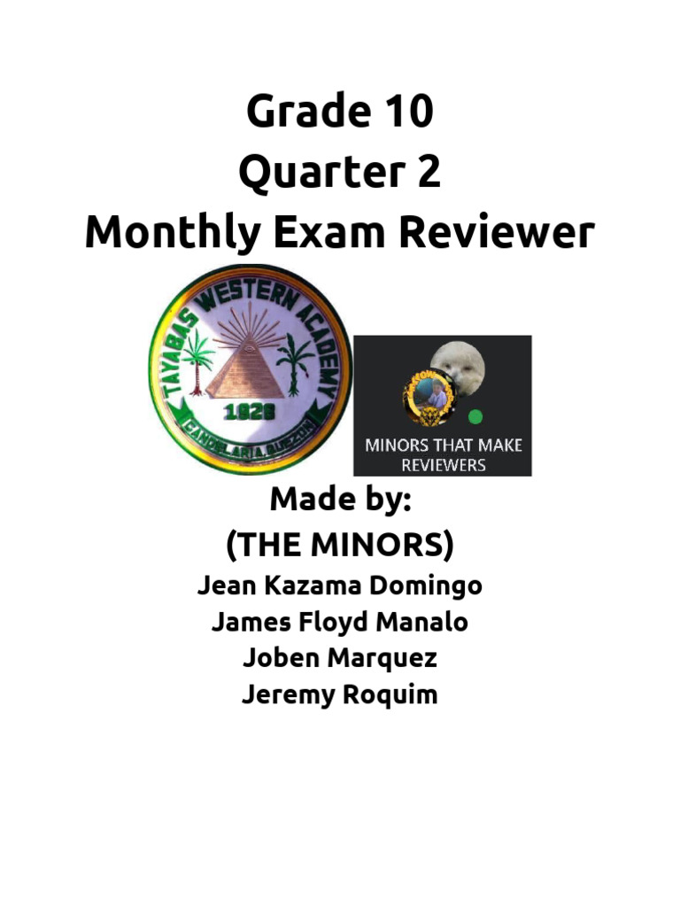 G10 Q2 ME1 Reviewer 1 | PDF