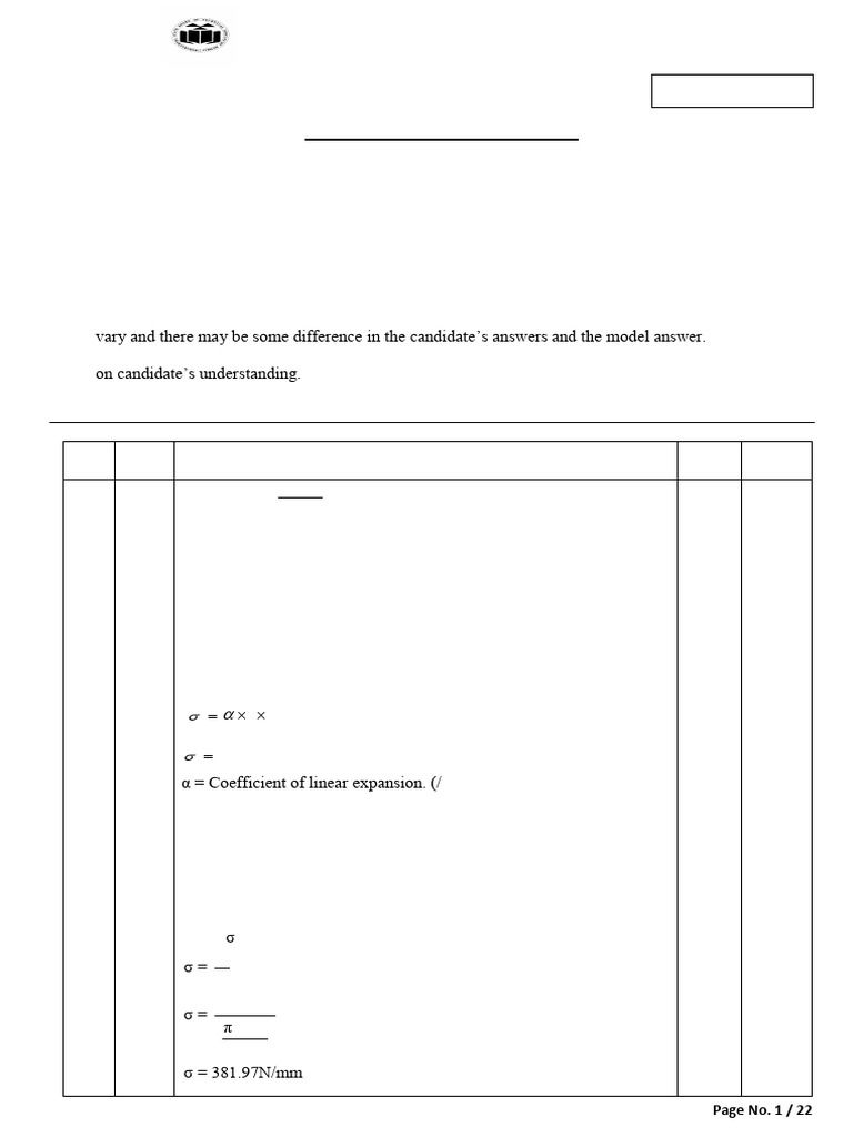 2019 Summer Model Answer Paper (Msbte Study Resources) | PDF | Young's ...
