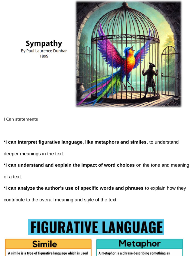 G9 Sympathy Figurative Language | PDF