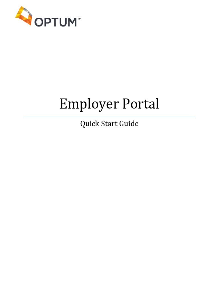 Employer Portal Quick Start Guide | PDF | Password | User (Computing)