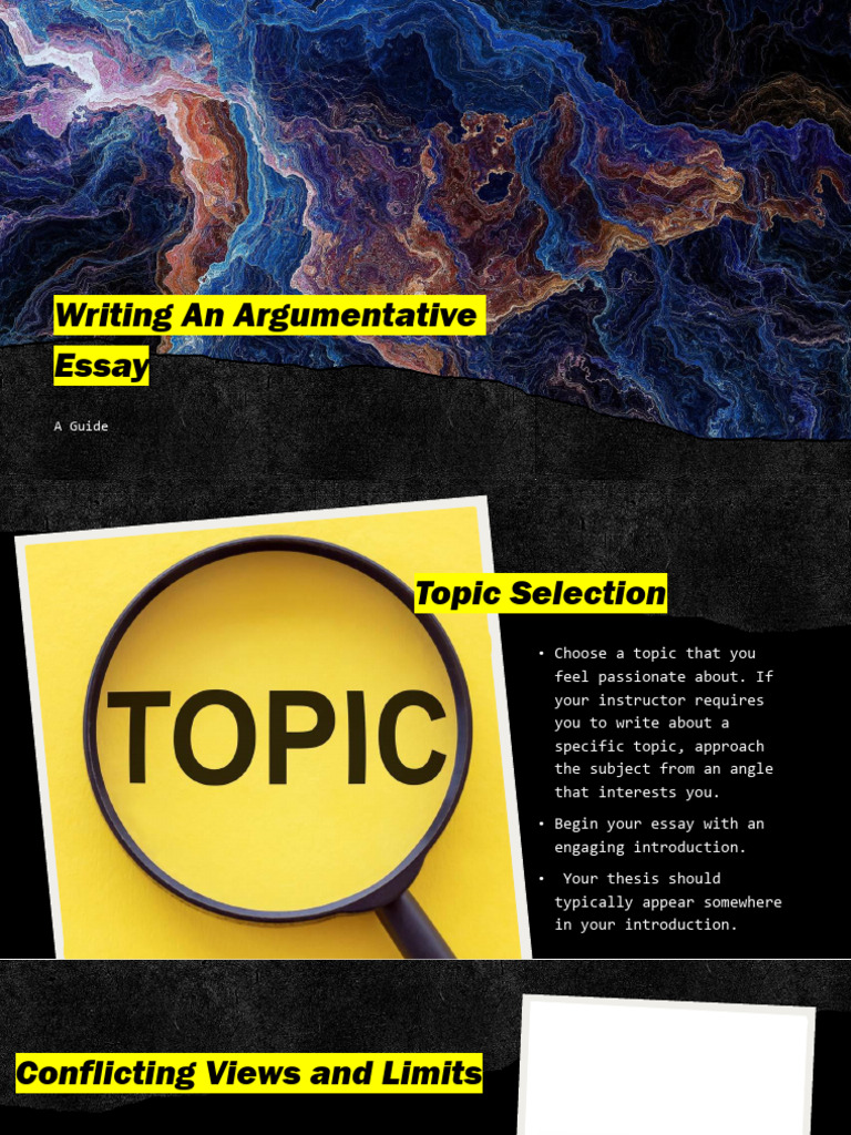 Guide to Writing Argumentative Essays | PDF | Evidence | Essays