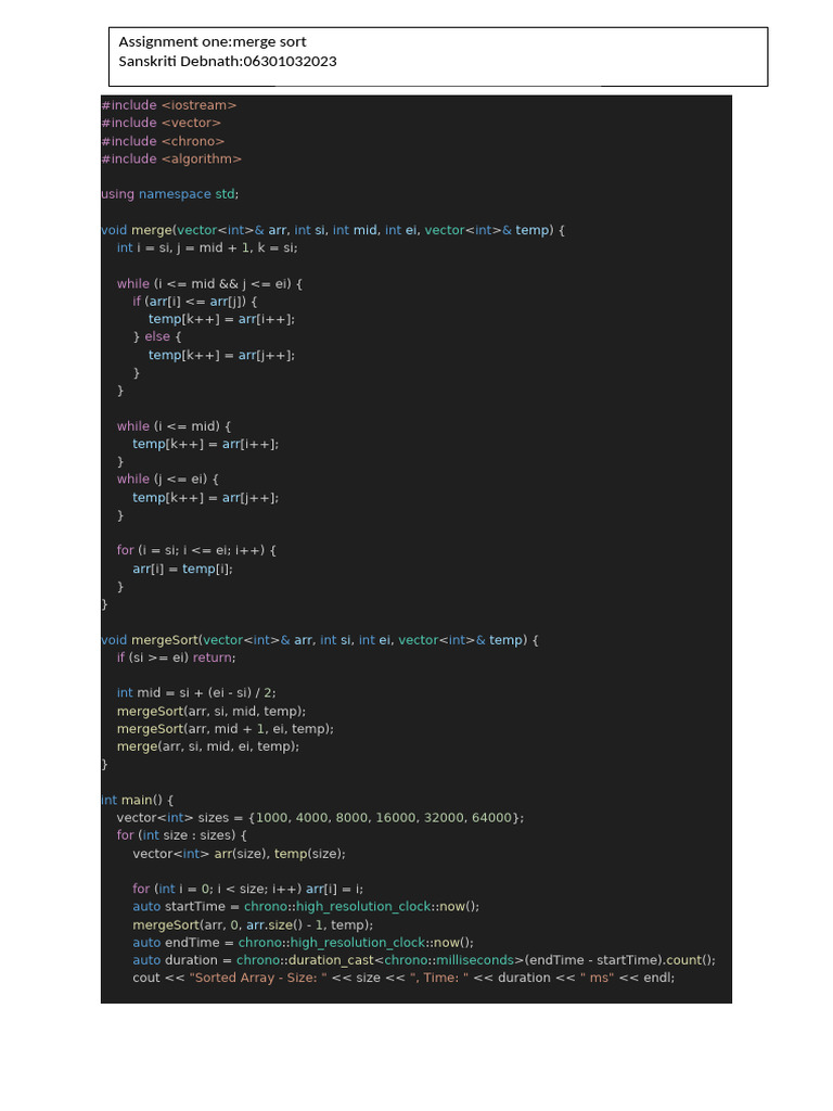 merge sort | PDF | Computer Programming | Algorithms And Data Structures merge sort | PDF | Computer Programming | Algorithms And Data Structures