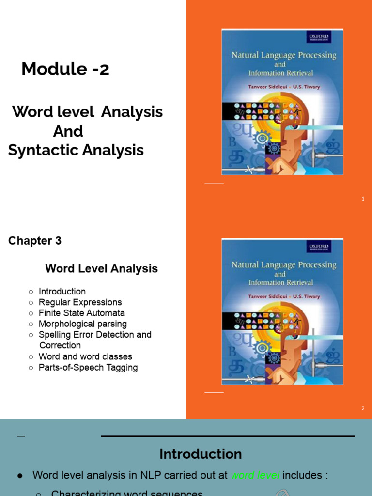 NLP Notes of Unit One | PDF | Morphology (Linguistics) | Word