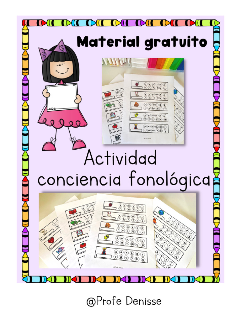 Actividad Conciencia Fonológica | PDF | Artes del Lenguaje y ...