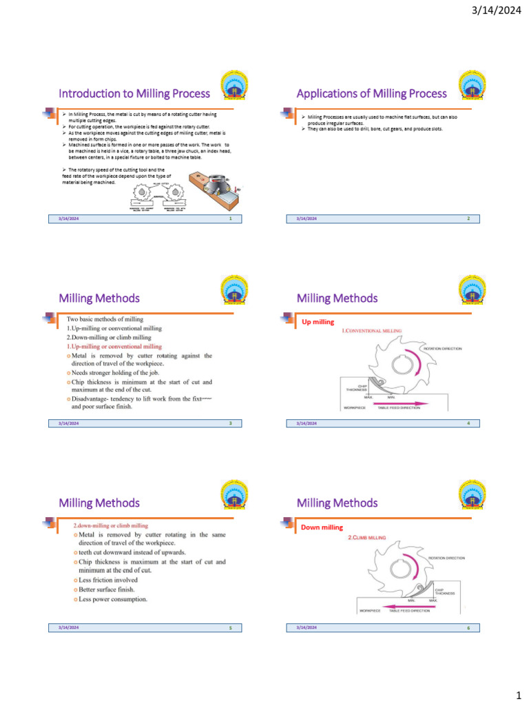 Milling | PDF | Machining | Equipment