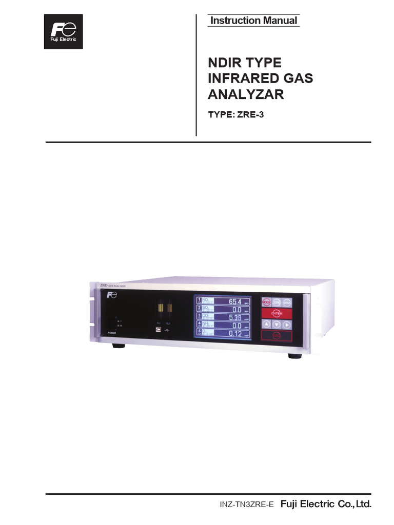 ZRE NDIR Type Infrared Gas Analyzer | PDF | Electrical Connector | Usb