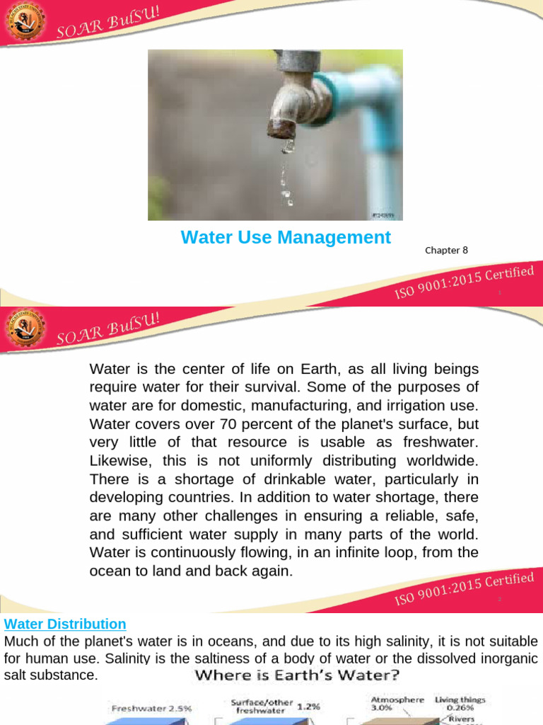 Chapter 8 Water Use Management | PDF | Water Pollution | Aquifer