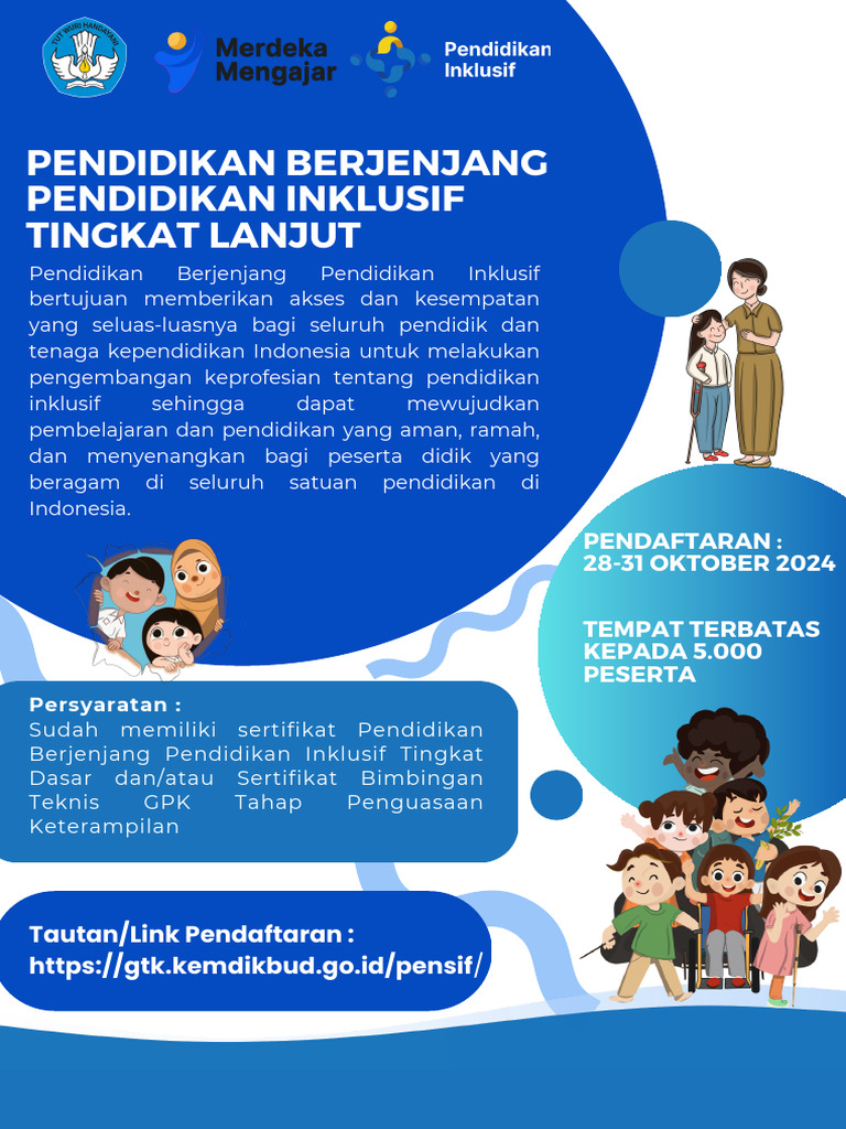 Flyer Pendidikan Berjenjang Pendidikan Inklusif Tingkat Lanjut | PDF ...