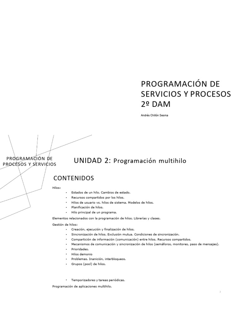 PSP Programación Multihilo | PDF | Hilo (Computación) | Proceso (Computación)