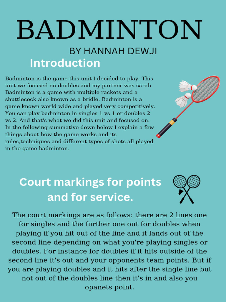 Badminton | PDF | Sports