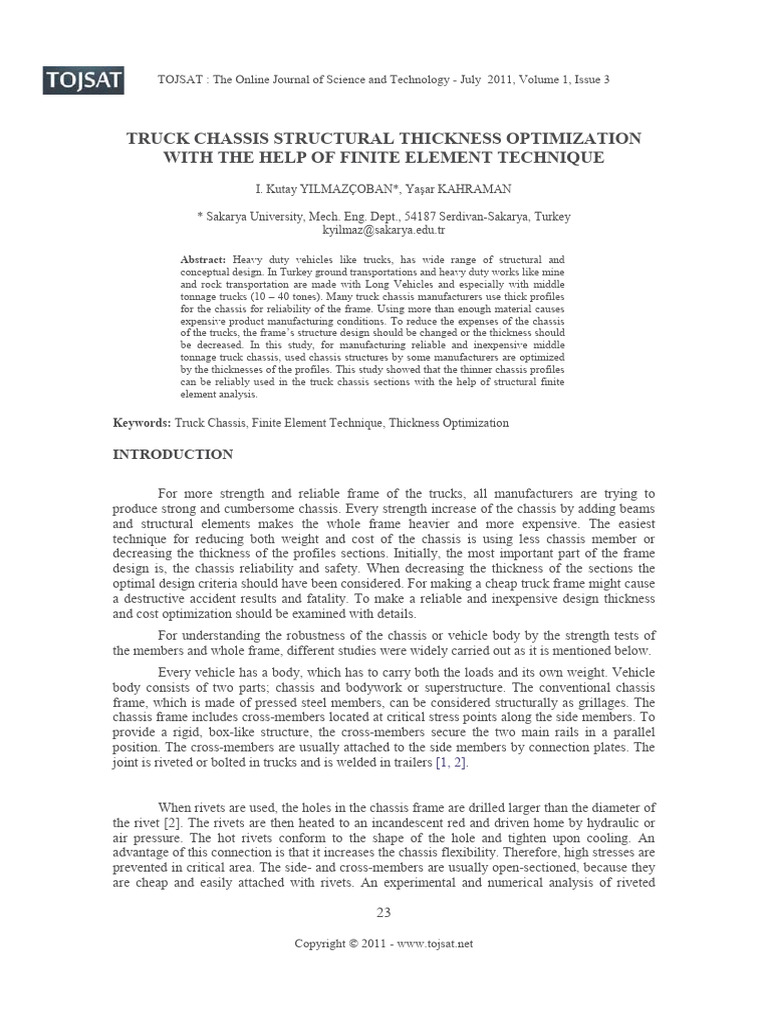 2011-Truck Chassis Structural Thickness Optimization With The Help of ...