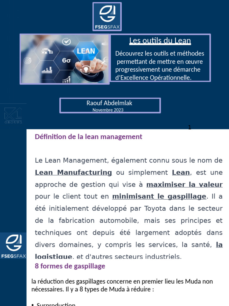 Outils et gaspillage en Lean Management | PDF | Lean (production ...
