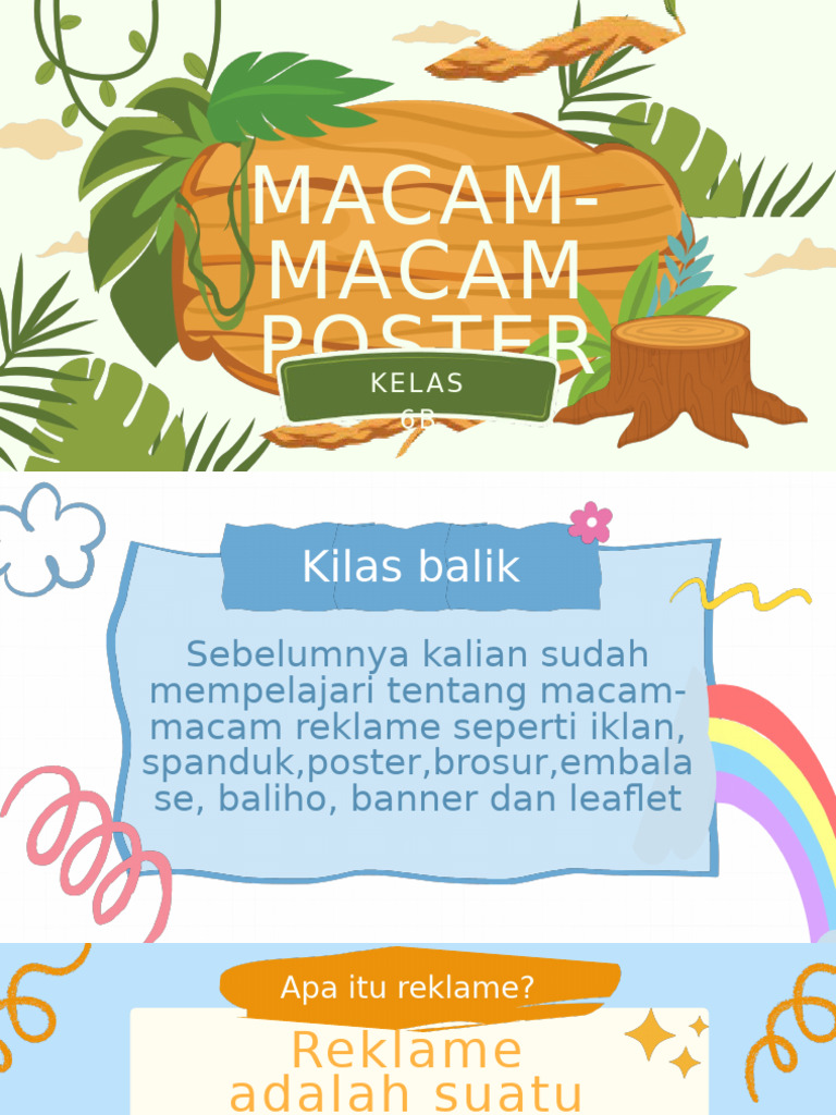 Macam-macam Poster untuk Kelas 6B | PDF