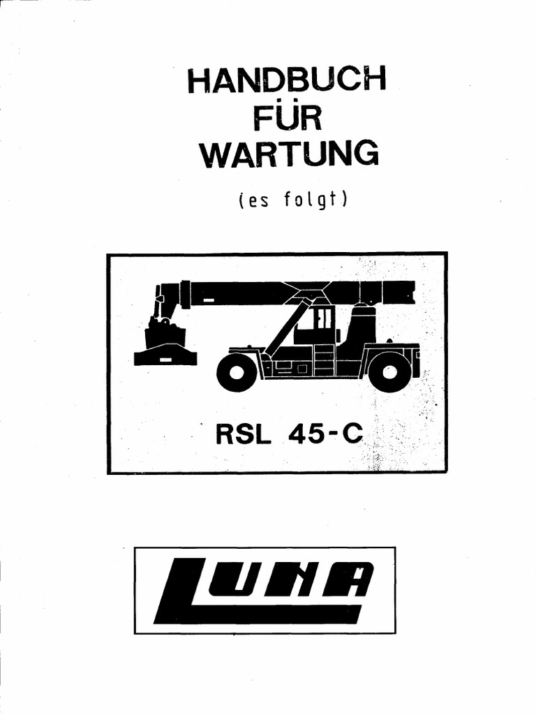 Luna RSL 45-C Wartungsbuch Teil 2 | PDF