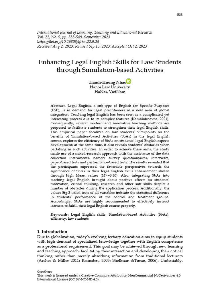 Enhancing - Legal - English - Skills - For - Law - Students - TH | PDF ...