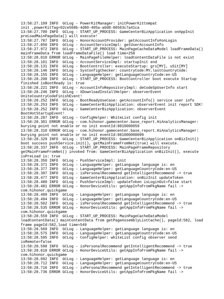 GameCenter Startup Log Analysis | PDF | World Wide Web | Internet & Web
