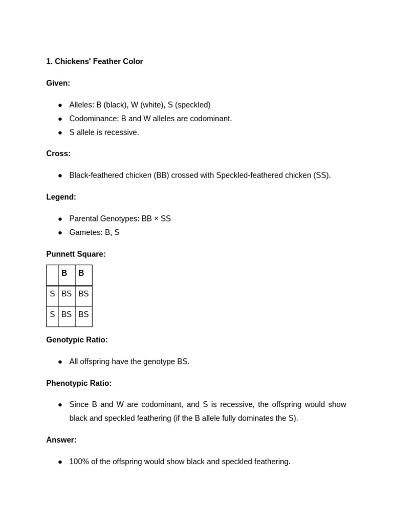 ANSWER | PDF | Genotype | Dominance (Genetics)