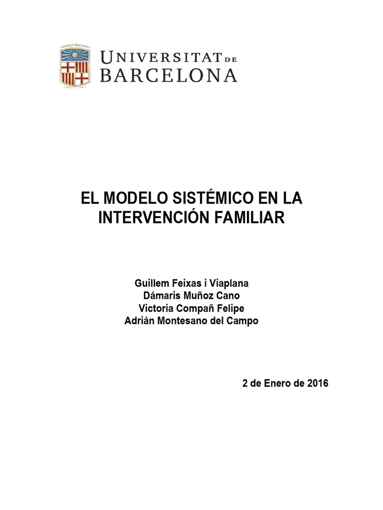 Modelo Sistemico - 4 Partes | PDF | Psicoterapia | Psicoanálisis