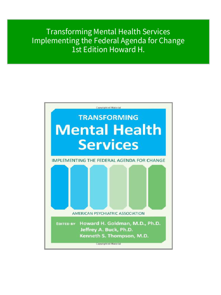 (Ebooks PDF) Download Transforming Mental Health Services Implementing ... (Ebooks PDF) Download Transforming Mental Health Services Implementing ...