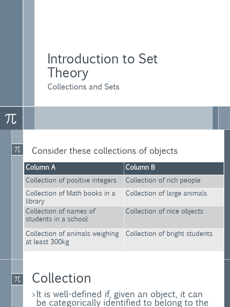 1 Introduction To Set Theory | PDF | Set (Mathematics) | Empty Set